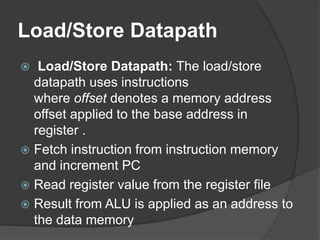 Datapath Design of Computer Architecture | PPTX