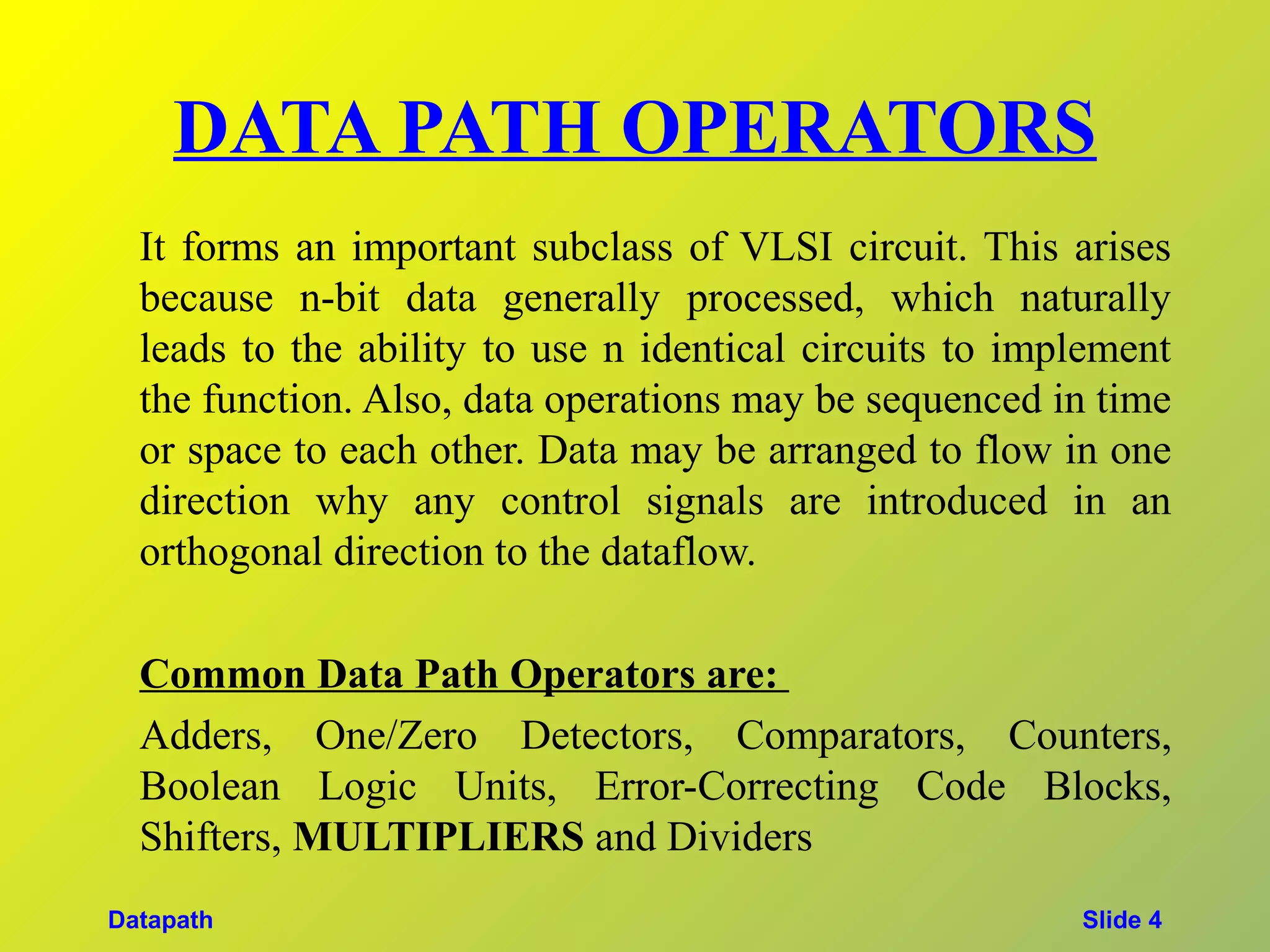 Datapath subsystem multiplication | PPT