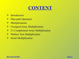 Datapath subsystem multiplication | PPT