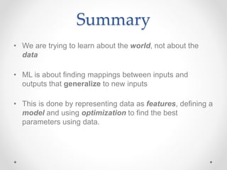 Intro to Machine Learning | PPT