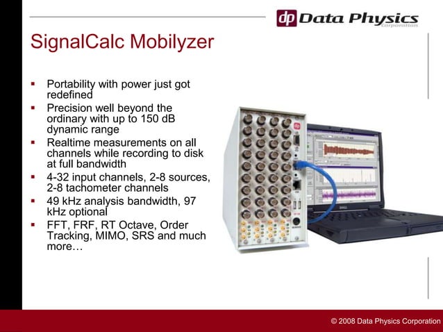 Data Physics SignalCalc Dynamic Signal Analyzer | PPTX | Digital Audio ...