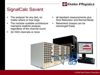 Data Physics SignalCalc Dynamic Signal Analyzer | PPTX