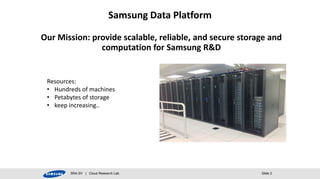 Data platform at Samsung (Big Learning) | PPTX