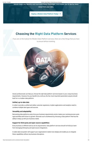 Modernize Your Data Platform for Improved Business Insights | PDF