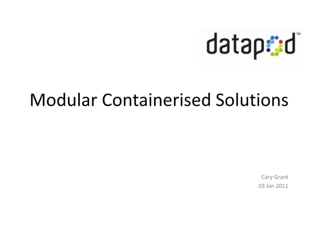 Datapod Modular Containerized Solution | PPT