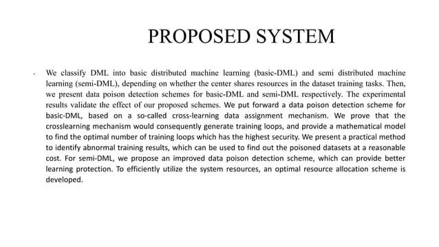 Data poison detection schemes for distributed Machine Learning.pptx
