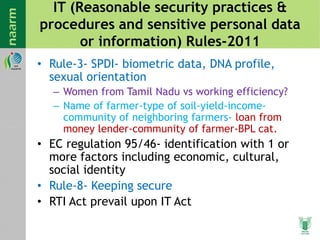Data Management: Acts, Rules and Policies in India | PPT