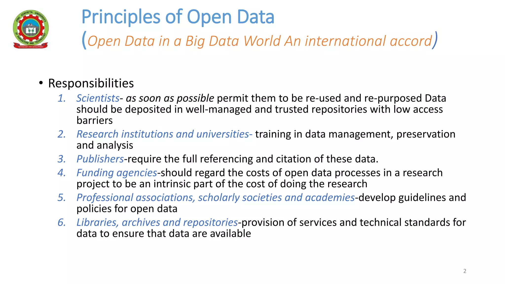 Data Policy Frameworks/Joseph Wafula | PPTX | Databases | Computer Software and Applications