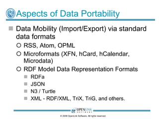 Linked Data Spaces, Data Portability & Access | PPT