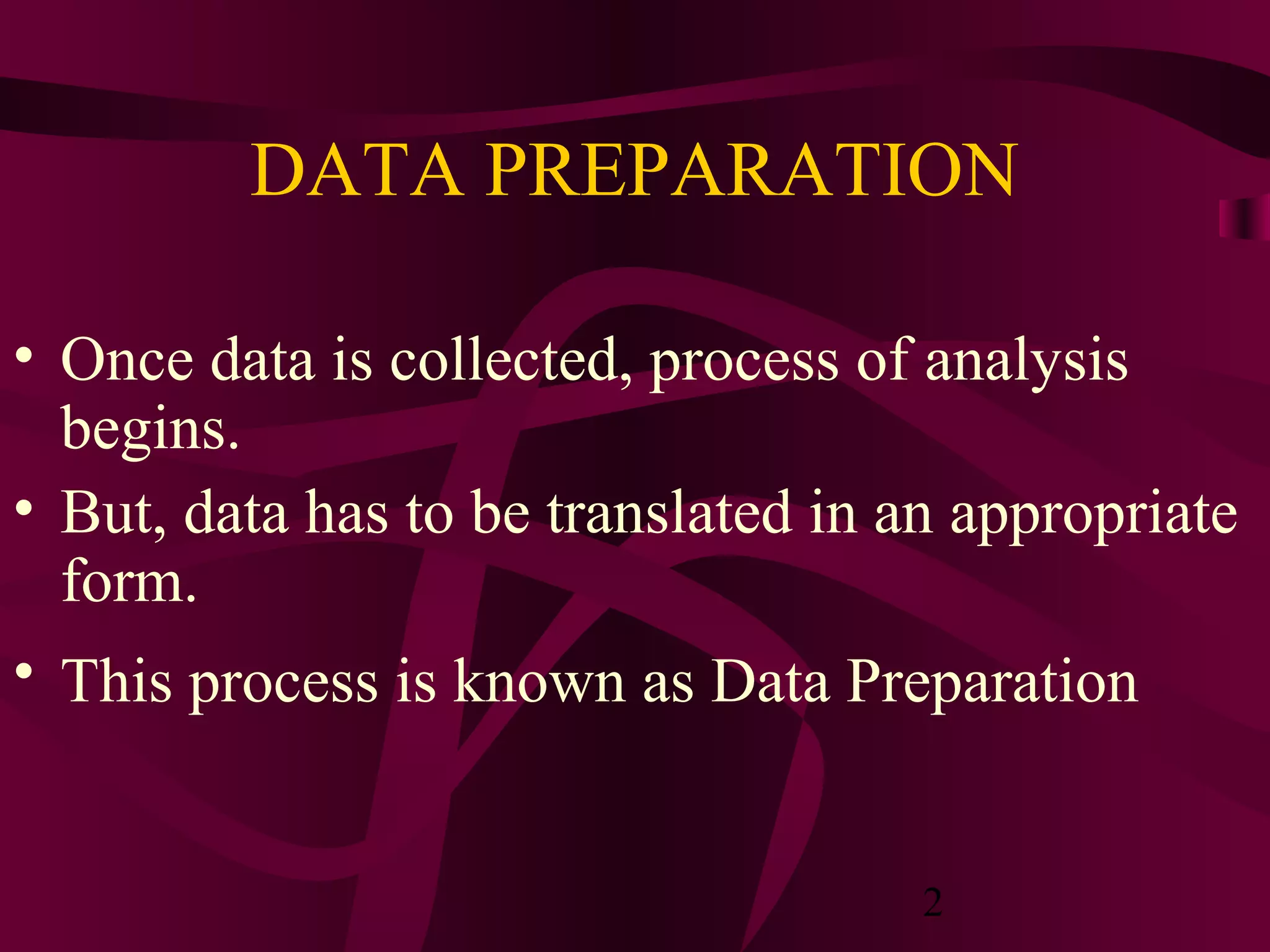 Data Preparation and Processing | PPT