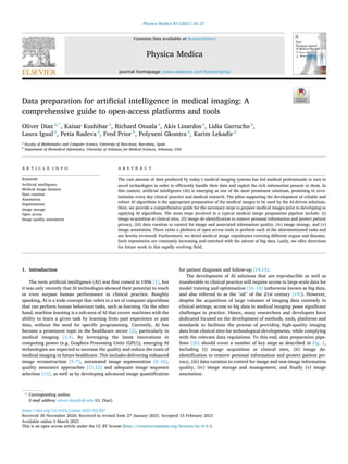 Data preparation for artificial intelligence in medical imaging - A ...
