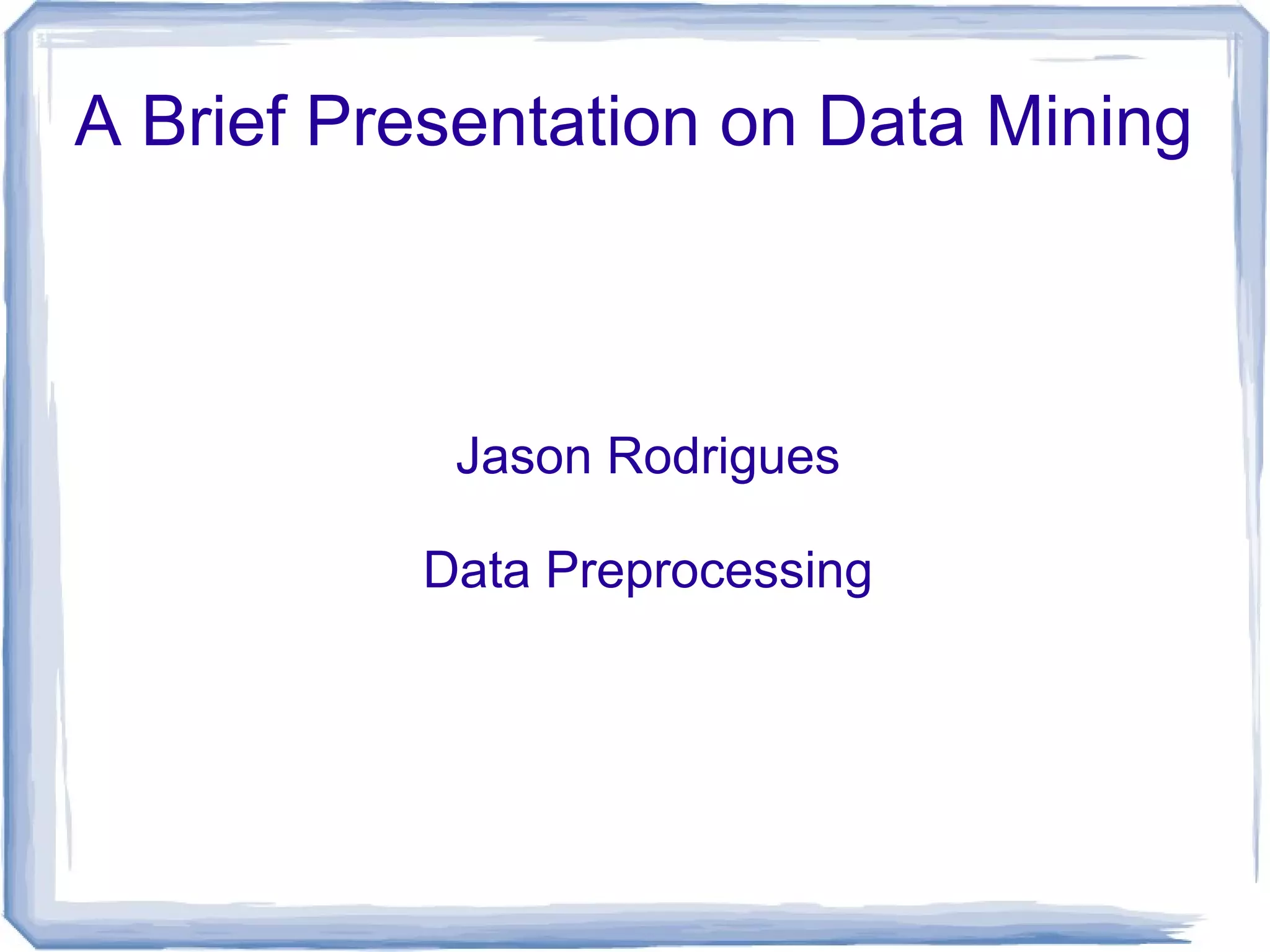 Data preprocessing | PPT