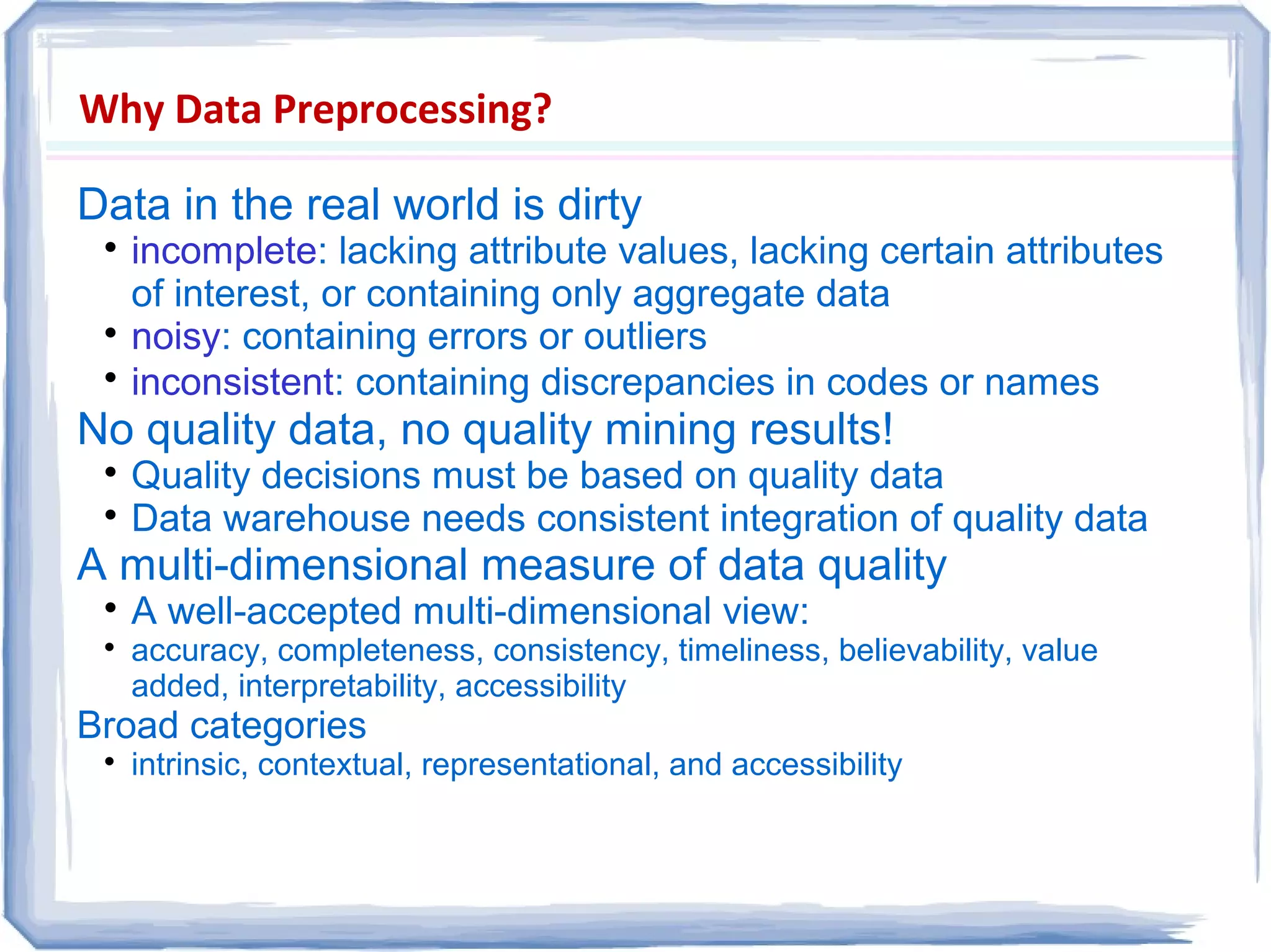 Data preprocessing | PPT | Databases | Computer Software and Applications