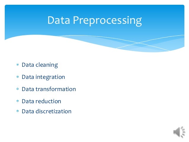 Data preprocessing