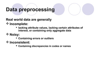 Data preprocessing | PPT | Databases | Computer Software and Applications