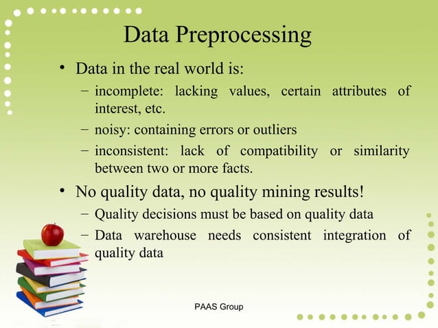 Data preprocessing | PPT | Databases | Computer Software and Applications