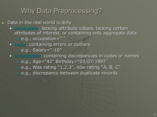 Data pre processing | PPT | Databases | Computer Software and Applications