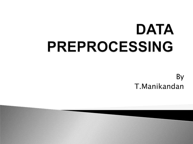 Data preprocessing | PPT