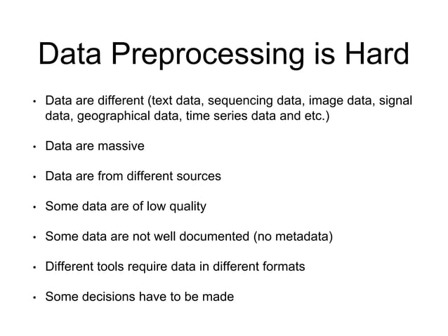 Data preprocessing | PPT