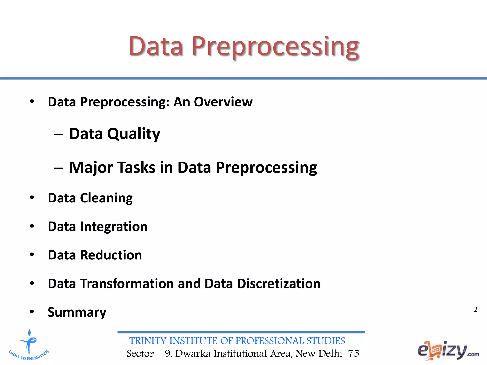 Data Preprocessing- Data Warehouse & Data Mining | PPTX | Databases | Computer Software and ...