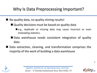 Data Preprocessing- Data Warehouse & Data Mining | PPTX