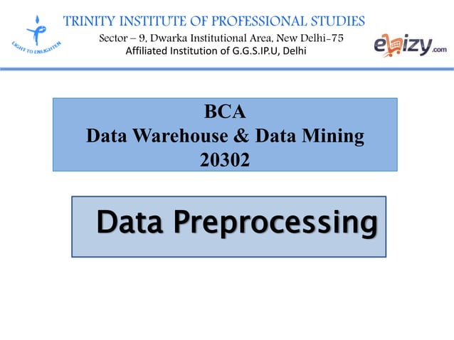 Data Preprocessing- Data Warehouse & Data Mining | PPT Data Preprocessing- Data Warehouse & Data Mining | PPT