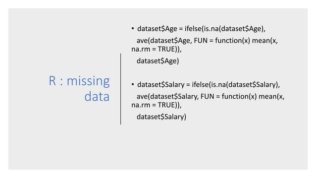 Data preprocessing for Machine Learning with R and Python | PPT