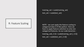 Data preprocessing for Machine Learning with R and Python | PPTX