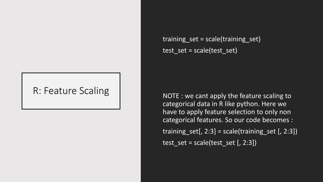 Data preprocessing for Machine Learning with R and Python | PPT