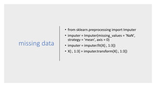 Data preprocessing for Machine Learning with R and Python | PPTX