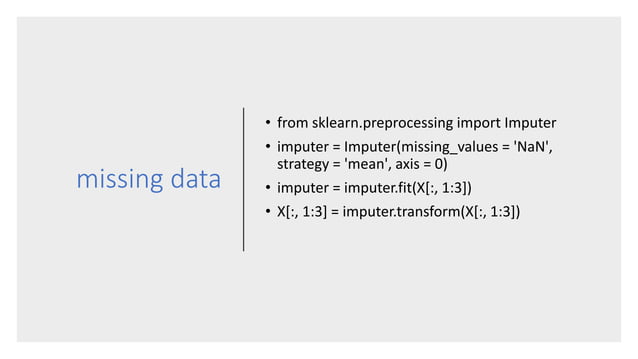 Data preprocessing for Machine Learning with R and Python | PPT