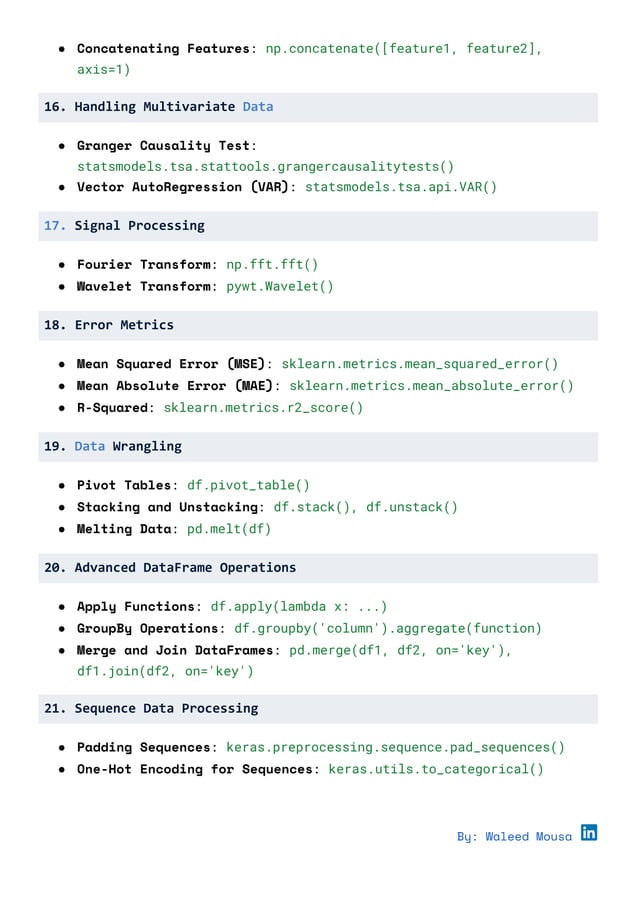 Data Preprocessing Cheatsheet for learners | PDF | Technology & Computing