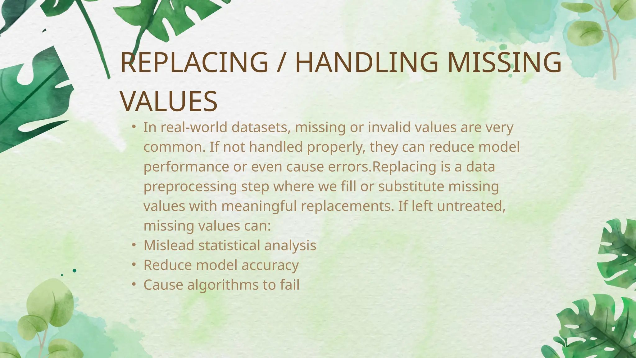 Data preprocessing issues on numeric dataset | PPTX