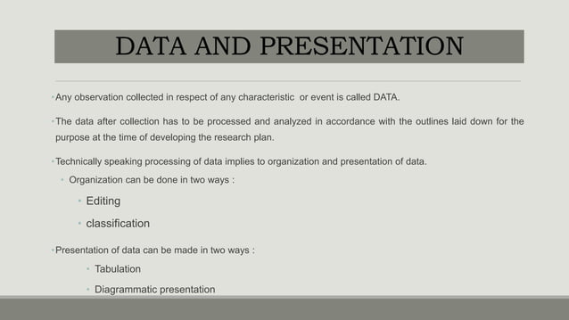PRESENTATION OF STATISTICAL DATA | PPTX | Databases | Computer Software ...