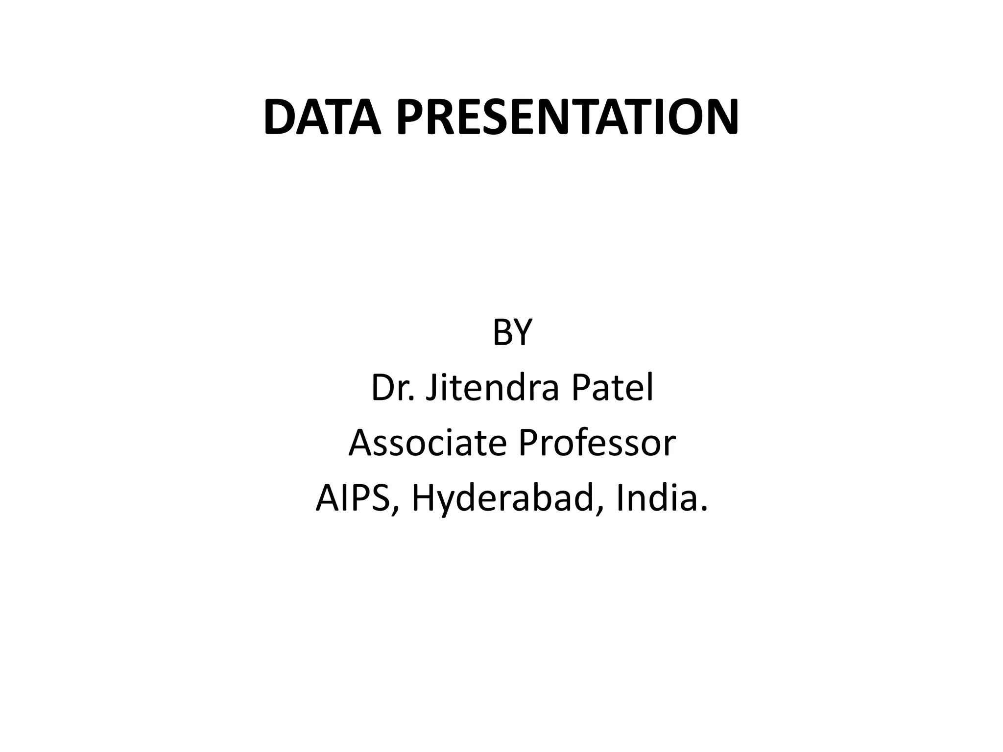 Data presentation/ How to present Research outcome data | PPTX