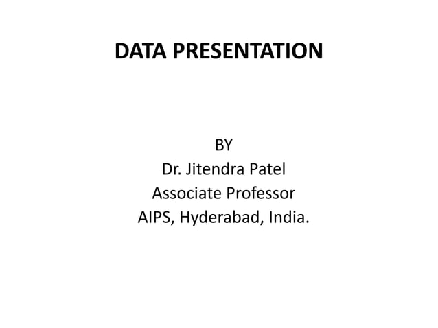 Data presentation/ How to present Research outcome data | PPTX ...
