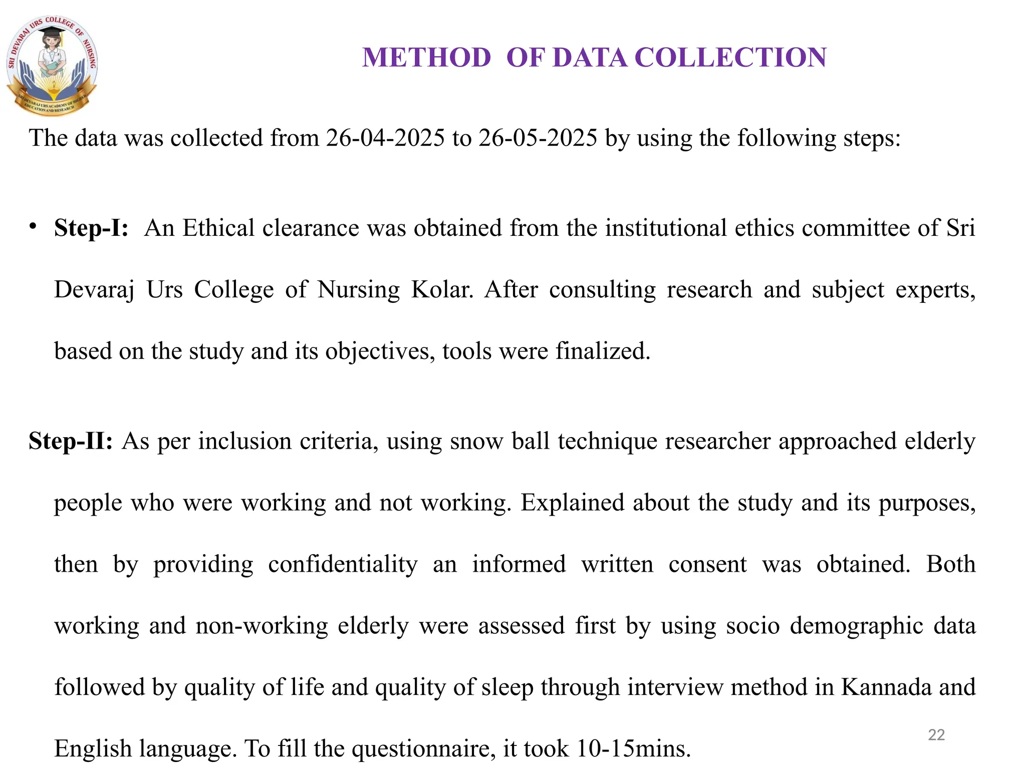 Data presentation on QOL and QOS FINAL.pptx