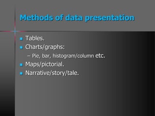 Data Presentation Methods.pptx | Science