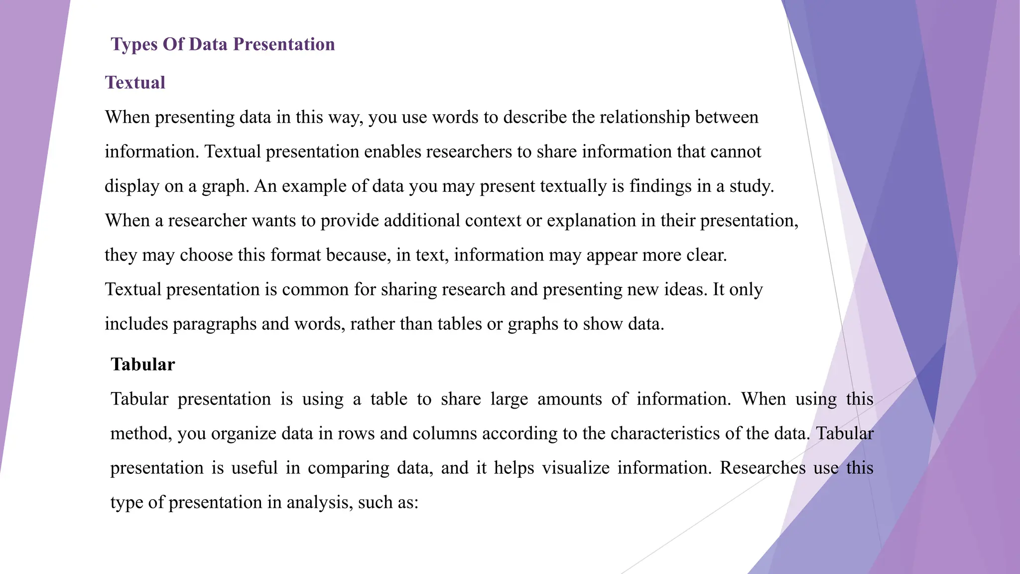 Data Presentation - Meaning and Definition, Types | PPTX