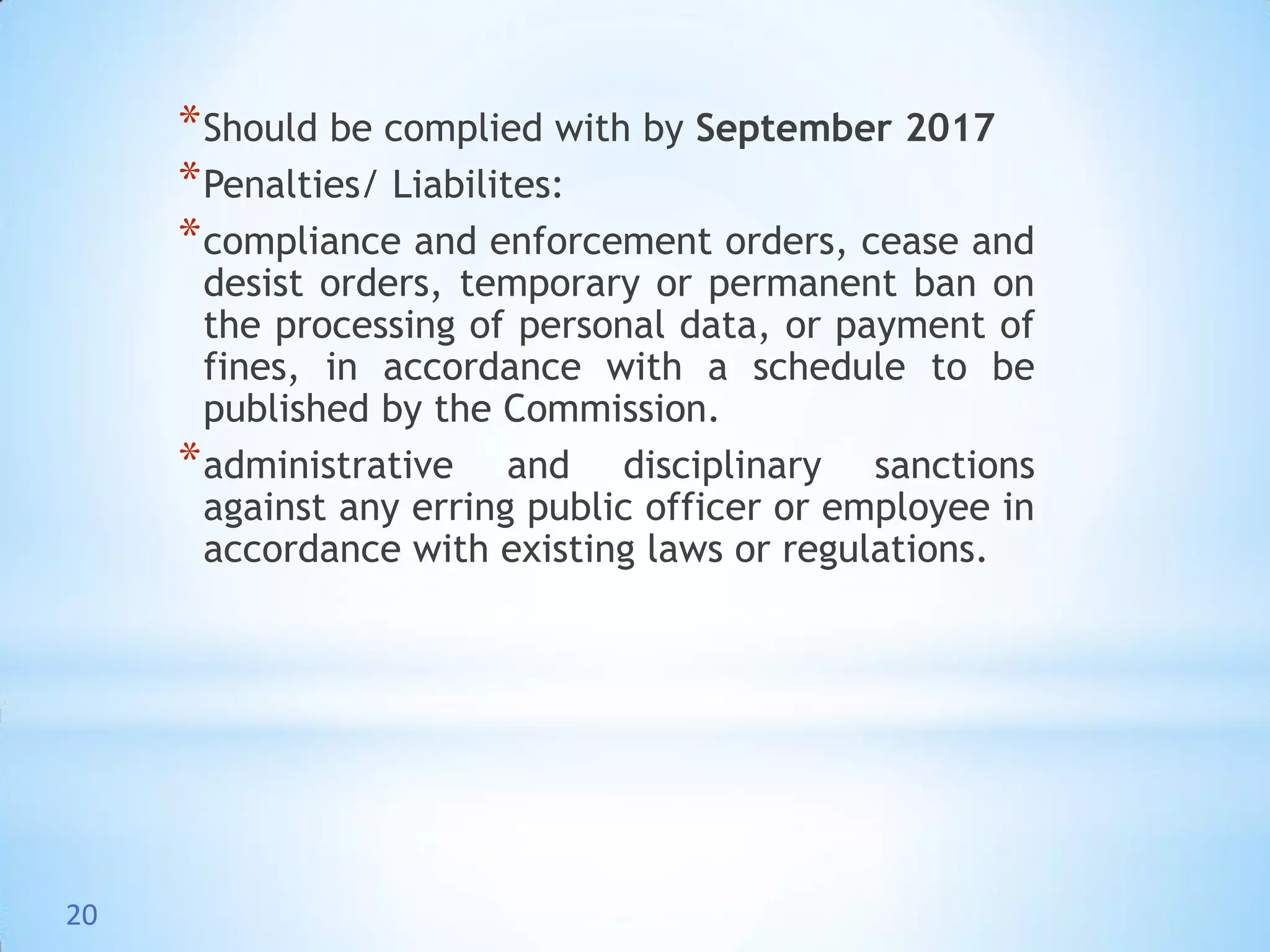 Data Privacy Act of 2012 (R.A. 10173) Briefing 2017 | PDF