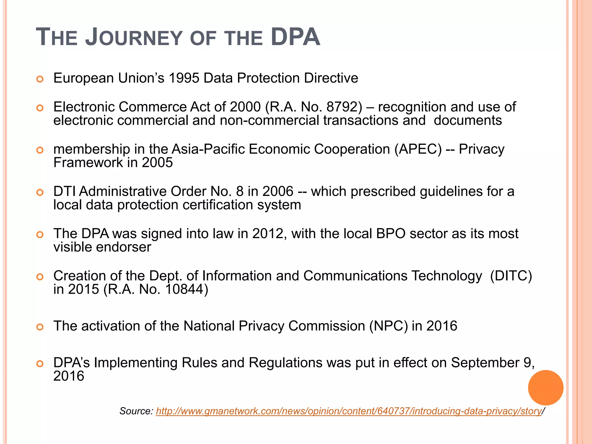 Data Privacy Act in the Philippines | PPTX