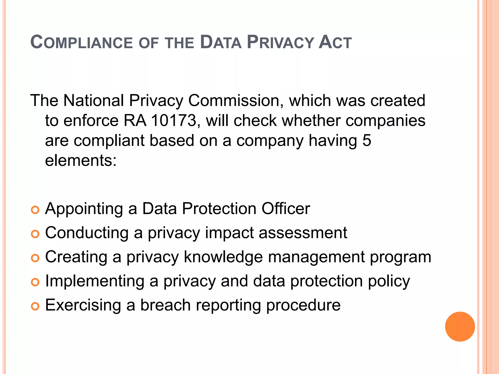 Data Privacy Act in the Philippines | PPTX