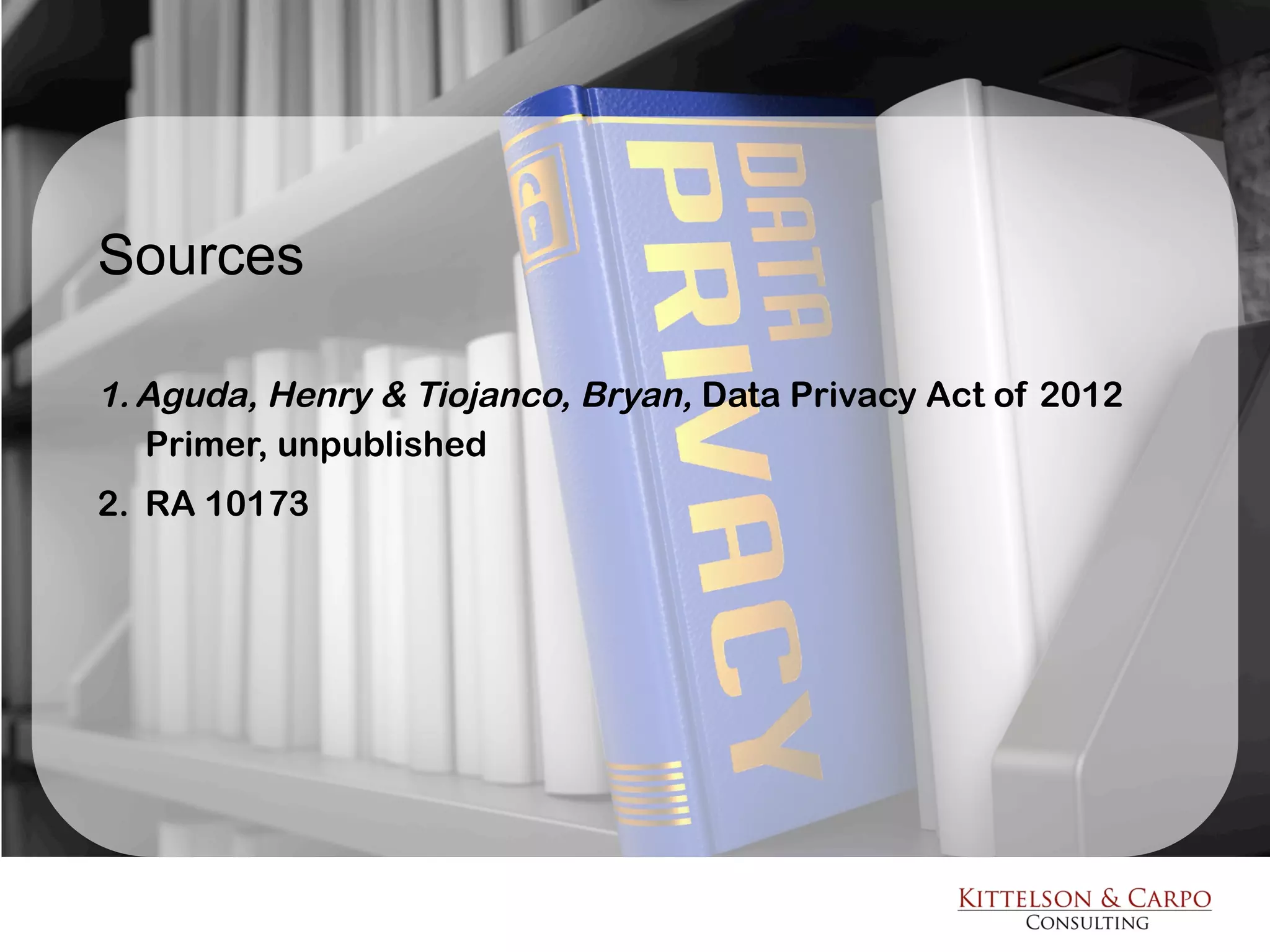 Data privacy act of 2012 presentation | PDF