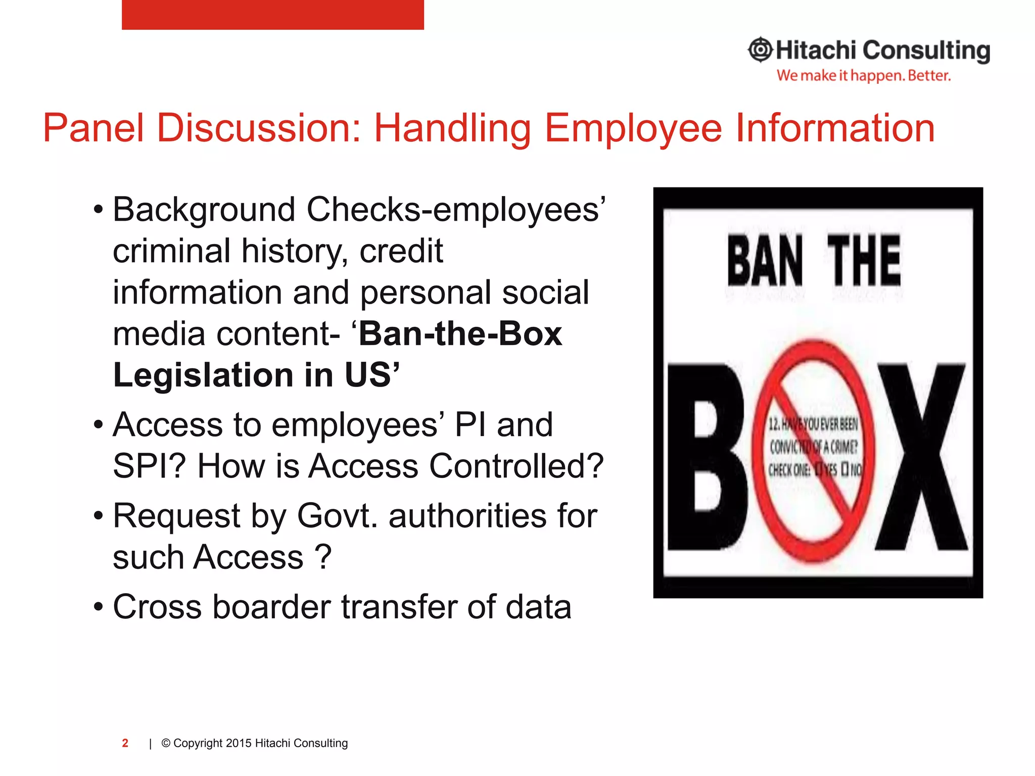 Data Privacy Rights @ Workplace - Balancing Employer Interests v ...