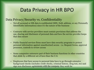 Data Privacy in HR Business Process Outsourcing | PPTX | Human ...