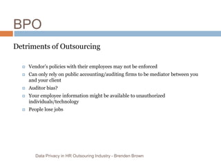 Data Privacy in HR Business Process Outsourcing | PPTX | Human ...