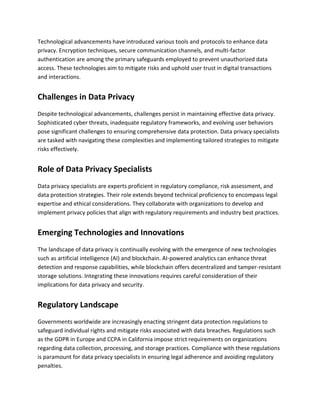 Data Privacy in the Digital Age: Assessing the Effectiveness of Current ...