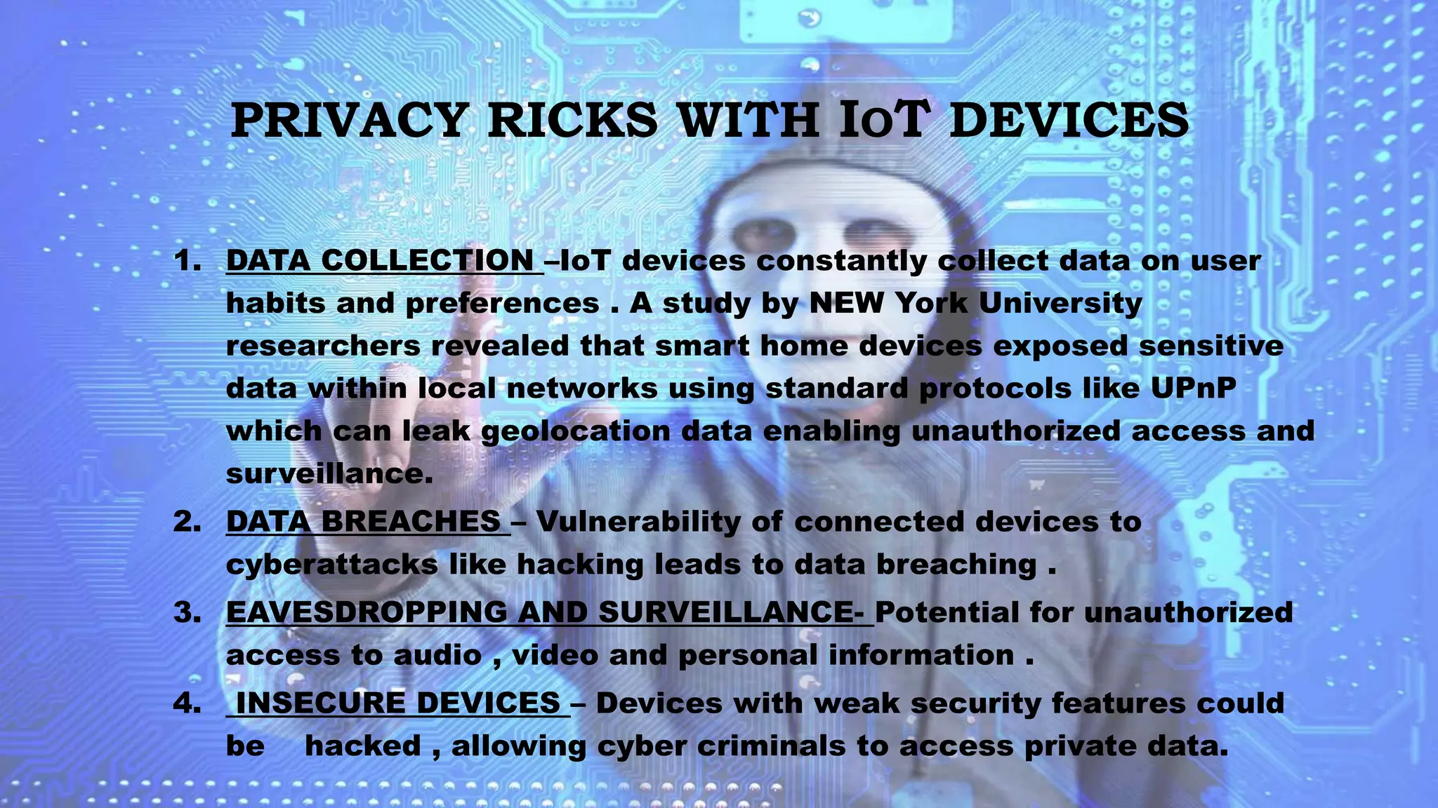 DATA PRIVACY risks with IOT devices in Indian household | PPTX