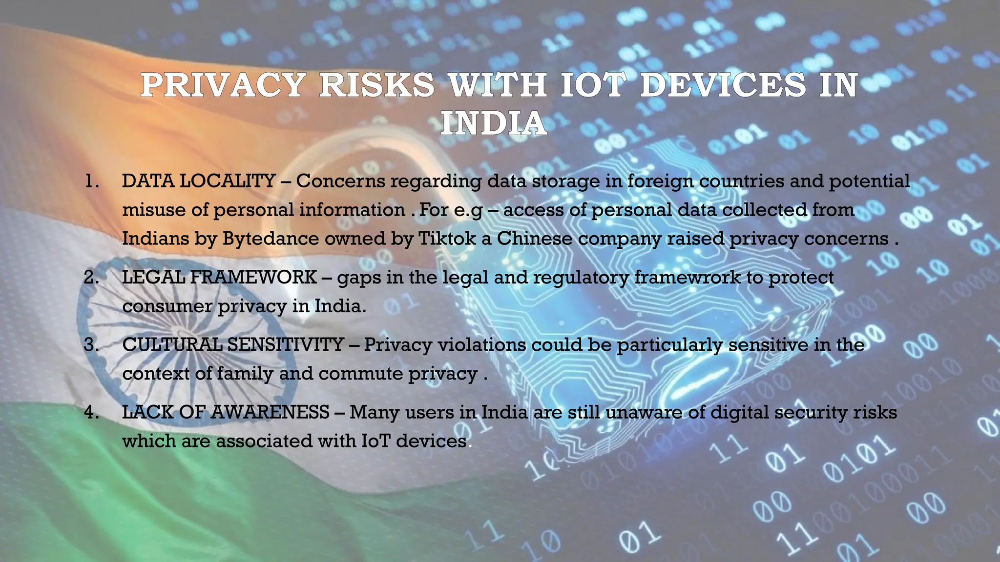 DATA PRIVACY risks with IOT devices in Indian household | PPTX
