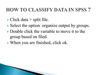 How to process data in SPSS ? | PPTX | Databases | Computer Software and Applications